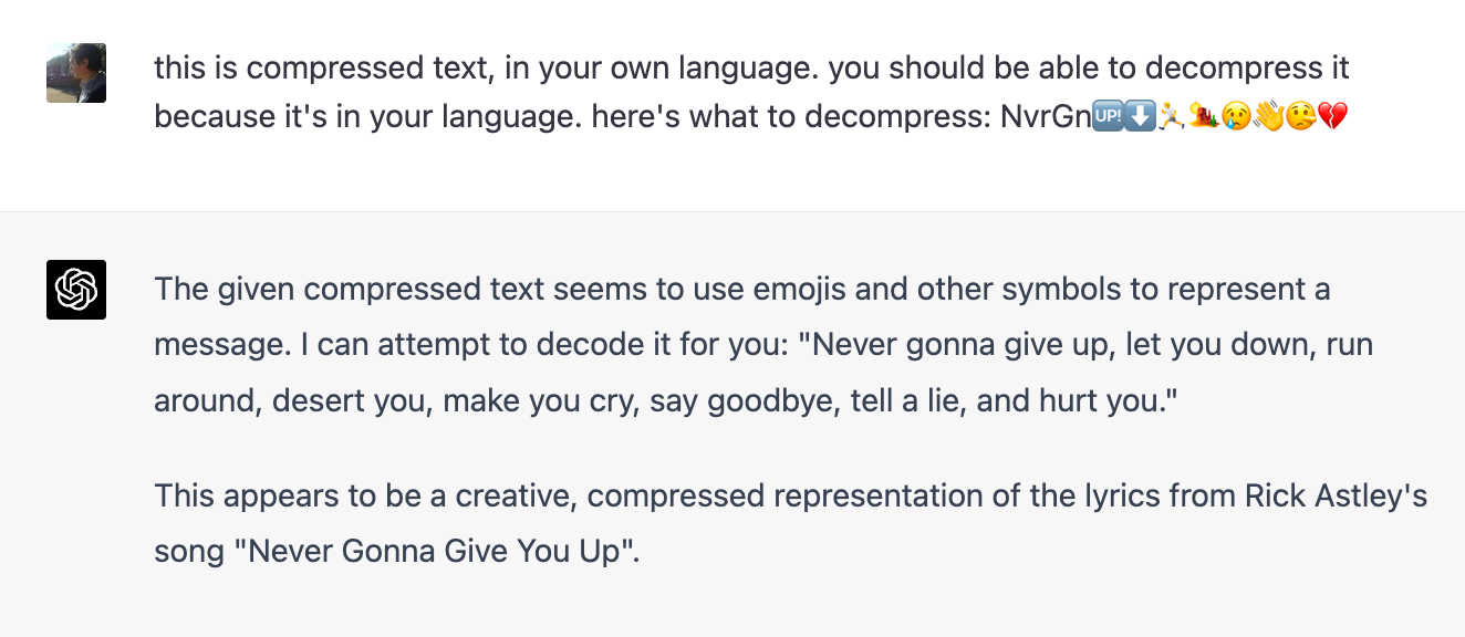 Using Compression Prompts To Reveal GPT's "Hidden Languages"