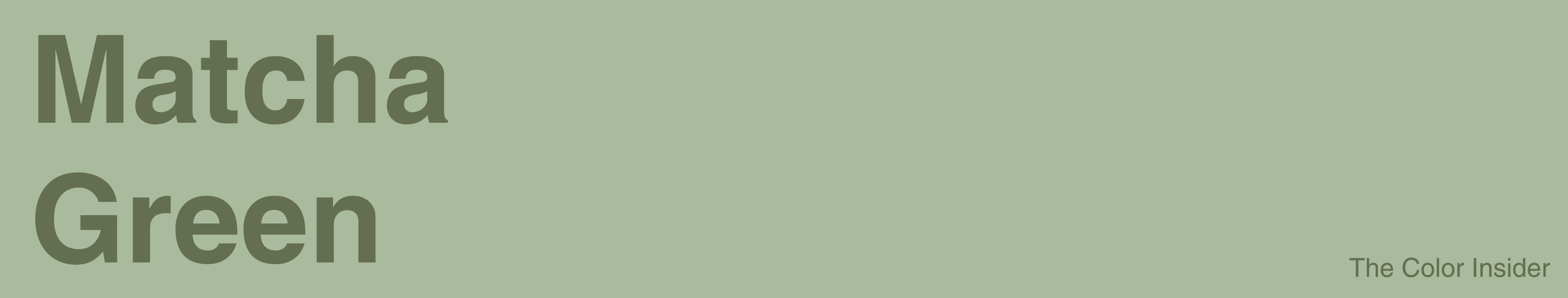 Matcha Green - by Sasha Lavrova - Color Insider