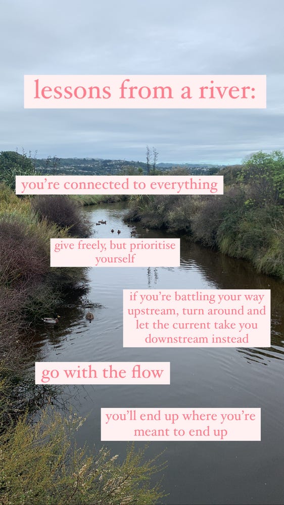 Lessons from a river - lovefromsoph’s substack