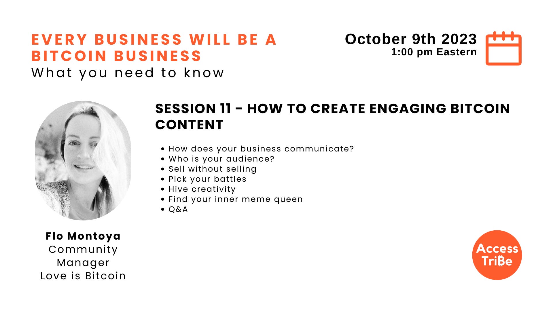 Session 11 - How to Create Engaging Bitcoin Content with Florencia Montoya
