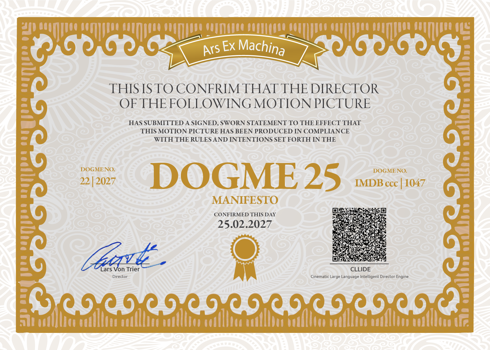 Dogme 25: A Manifesto for AI Filmmaking - by Dré Labre