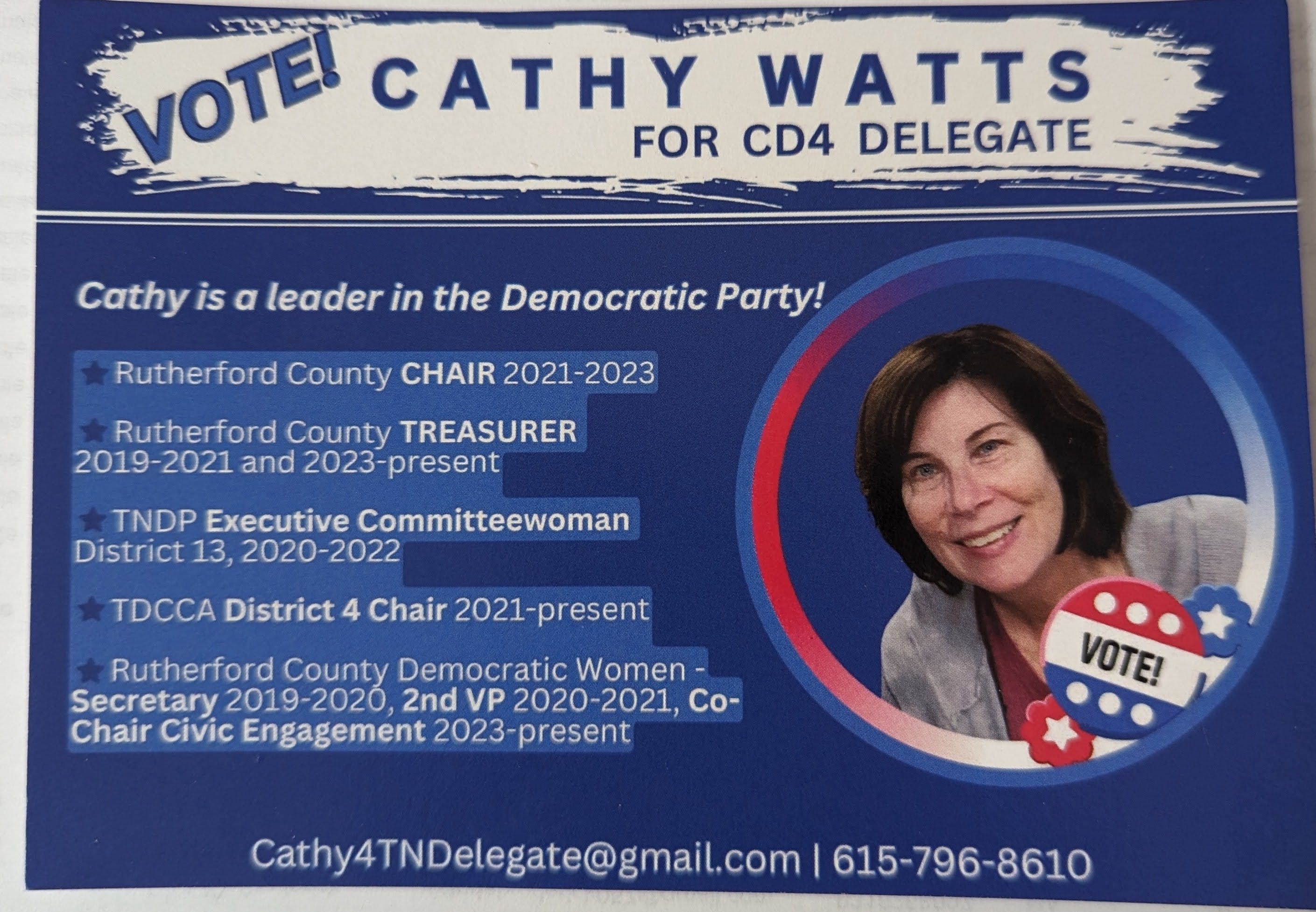 2024 Delegate Campaign - by Cathy Watts
