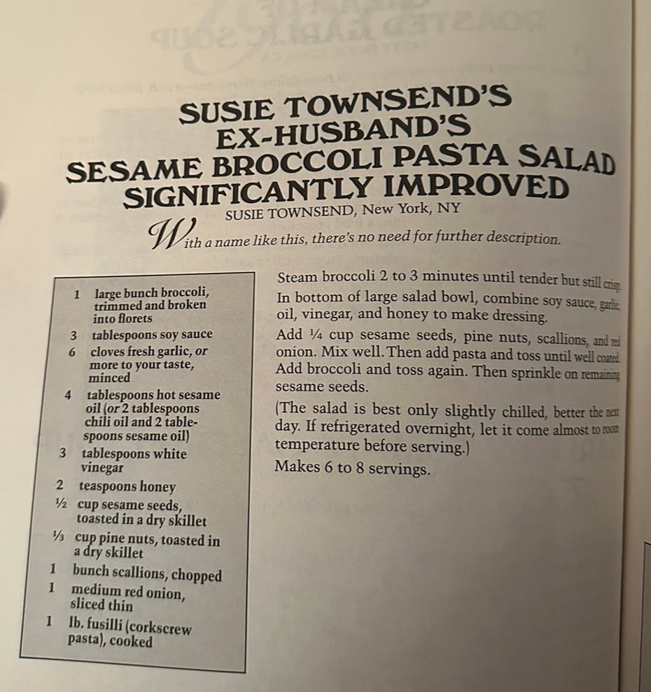 recipe: "Susie Townsend's Ex-Husband's Sesame Broccoli Pasta Salad ...