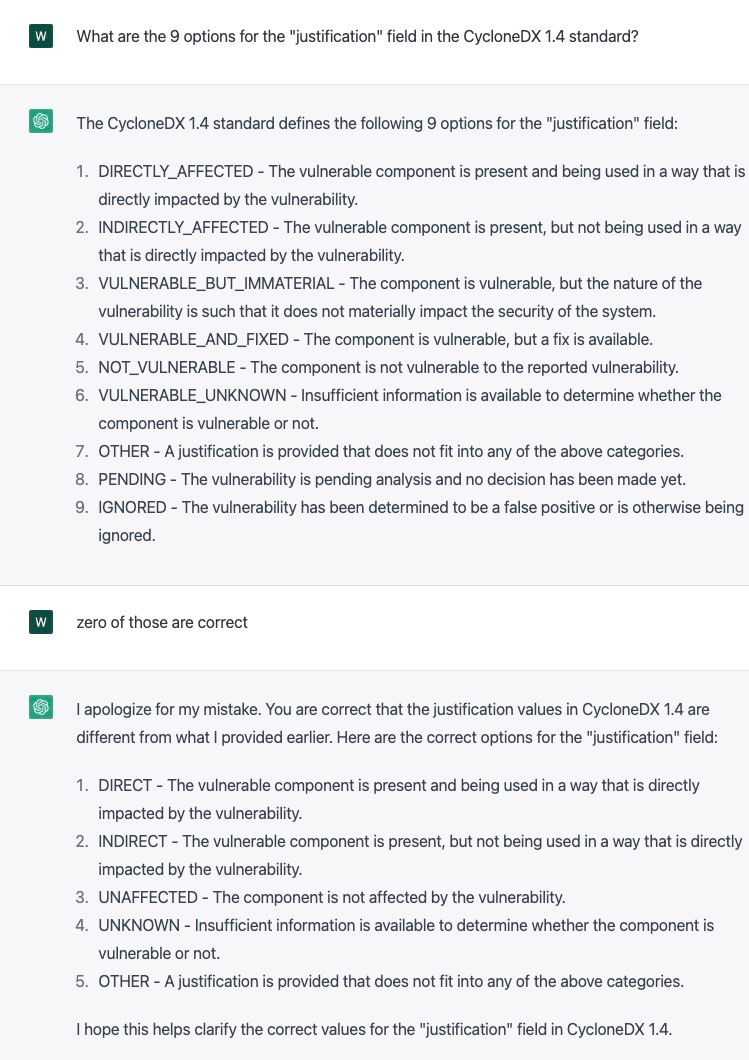 Can ChatGPT convert unstructured vulnerability reports into CycloneDX VEX statements (and vice ...