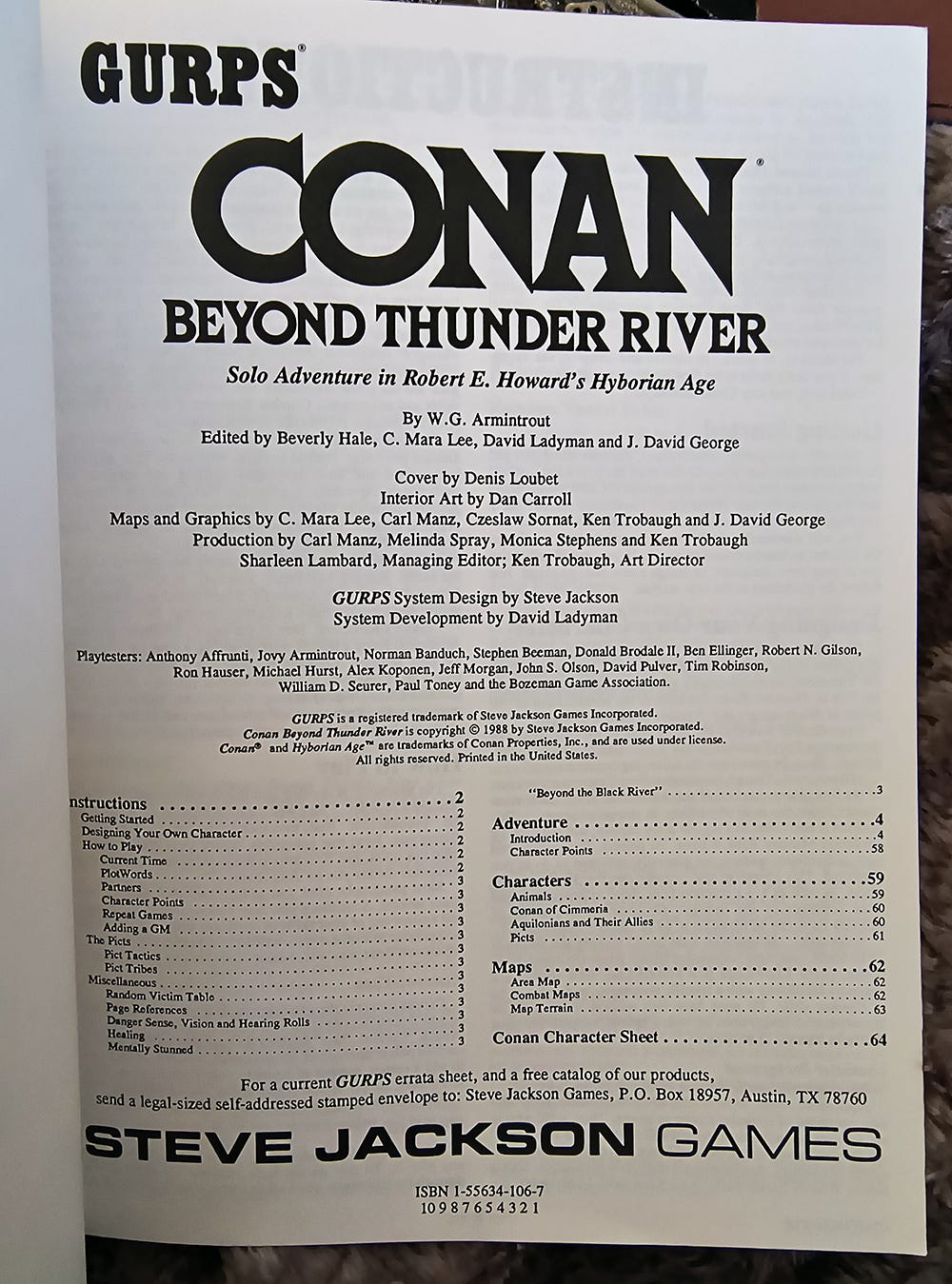 Conan Beyond Thunder River: Solo Adventure for GURPS