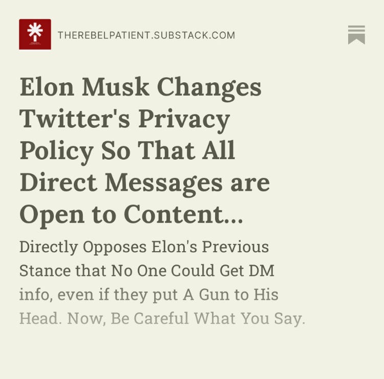 Elon Musk Changes Twitter's Privacy Policy So That All Direct Messages ...