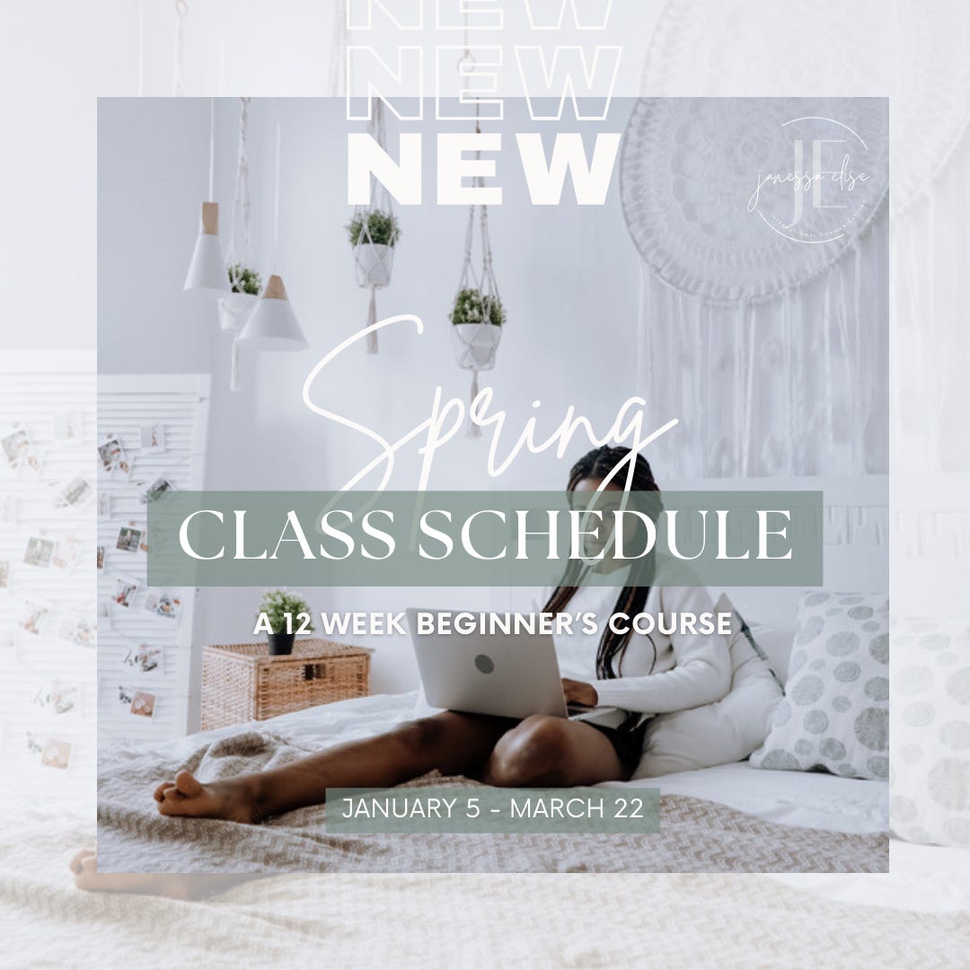 BOOK NOW! 2024 English Class Schedule