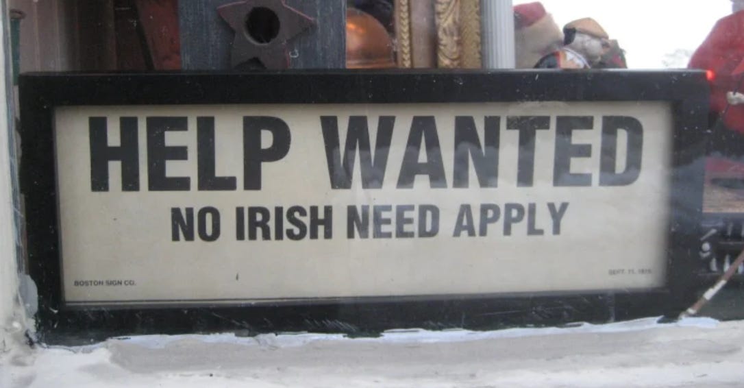 "No Irish Need Apply" - by Victor Vasile - Irlanda.ie