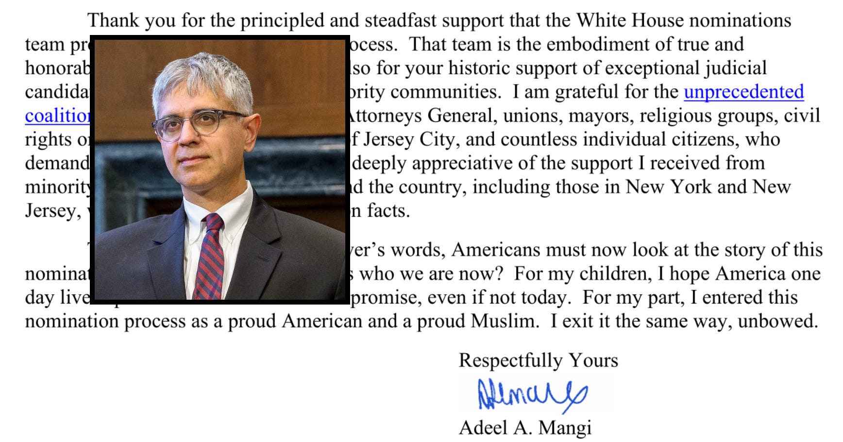 Adeel Mangi’s letter to America - by Chris Geidner