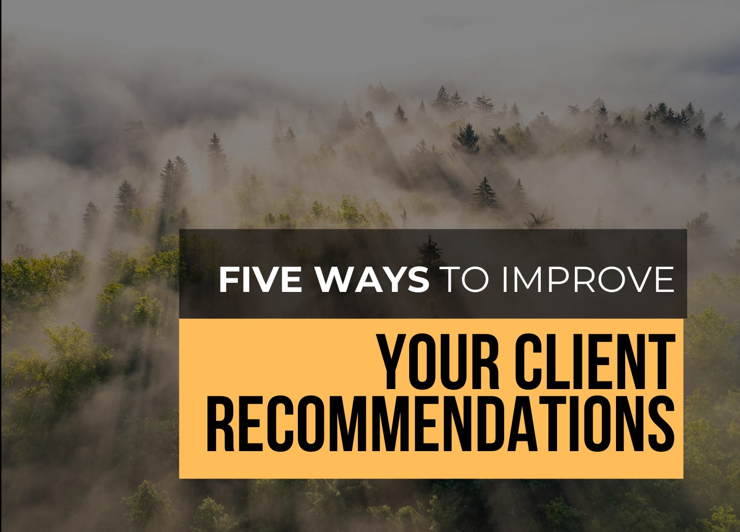 Five Ways To Improve Your Consultancy Recommendations (a real-world ...