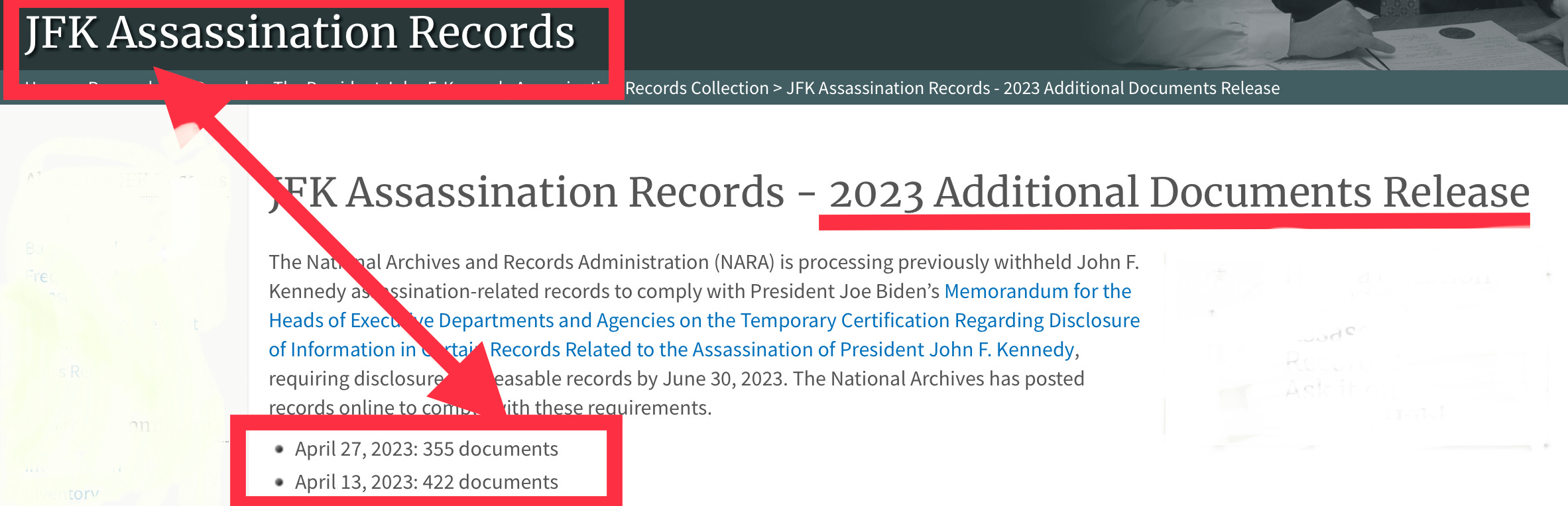 National Archives just released 355 CIA-JFK Assassination Files
