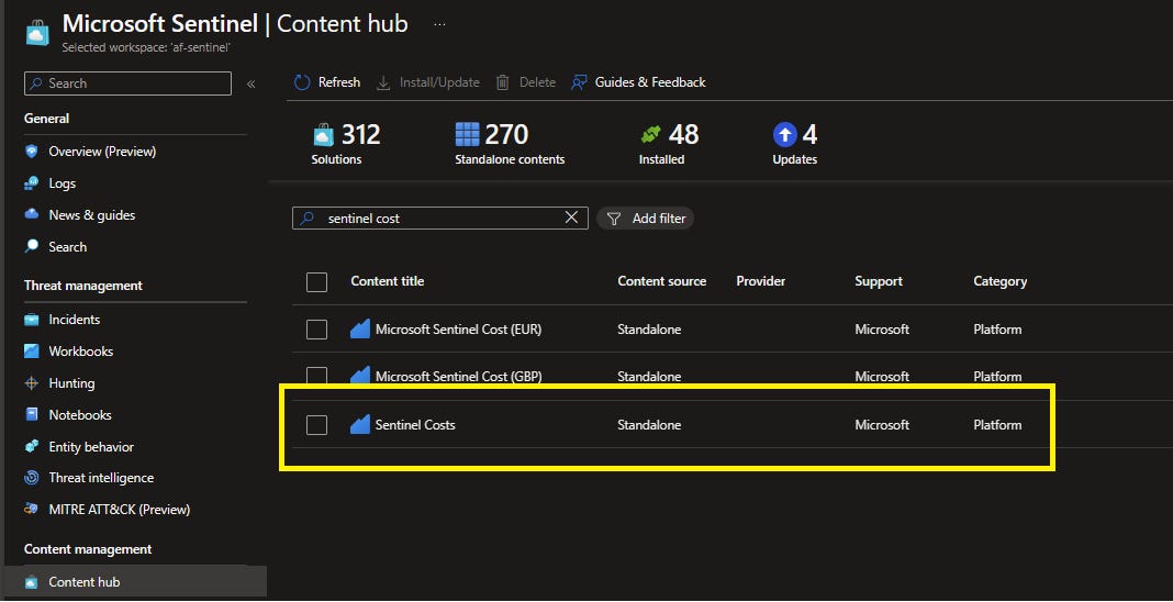 Modifying the Sentinel Costs workbook - by Andrea Fisher