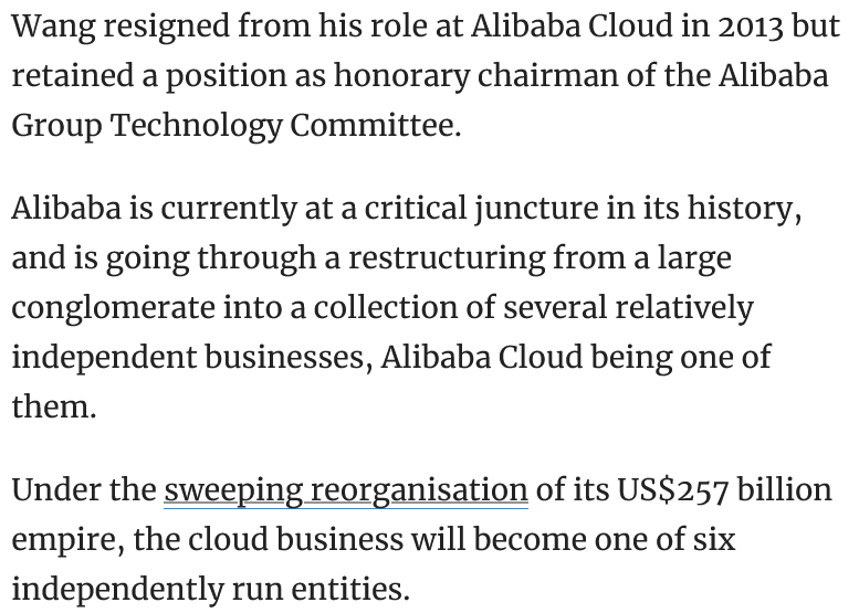Alibaba Cloud founder Wang Jian returns to company amid sweeping ...