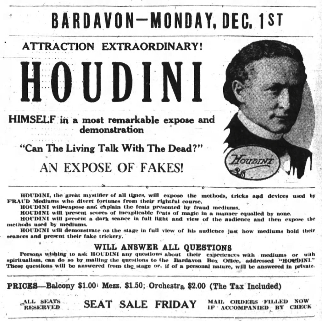 ΑΣΤΕΡΑΚΙ.....: Ο Απόκρυφος Τέσλα -- Harry Houdini εναντίον της ...