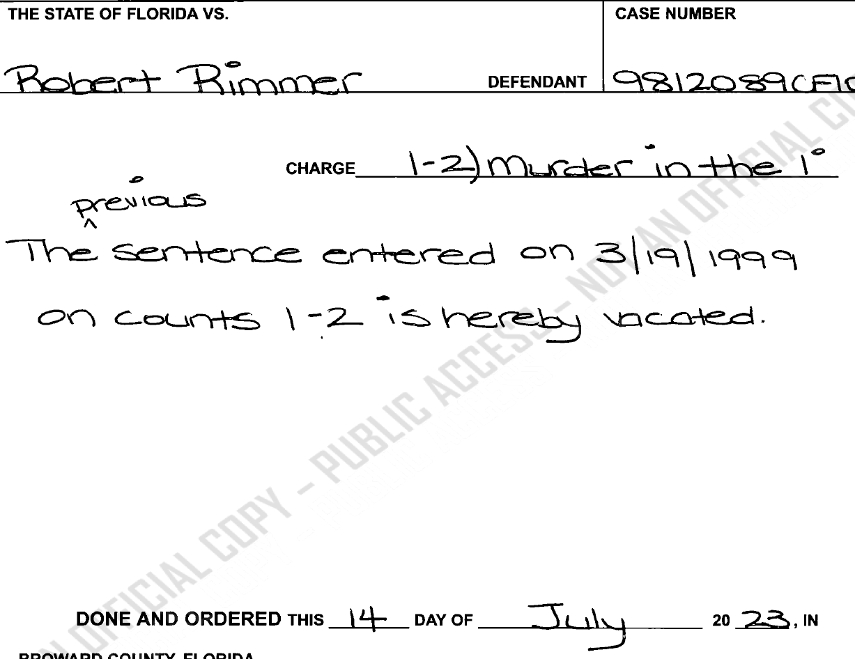 Robert Rimmer resentenced to life - by Melanie Kalmanson