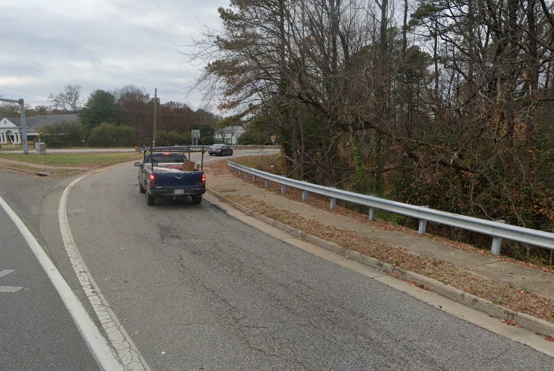 Take another look at where they put the guardrail