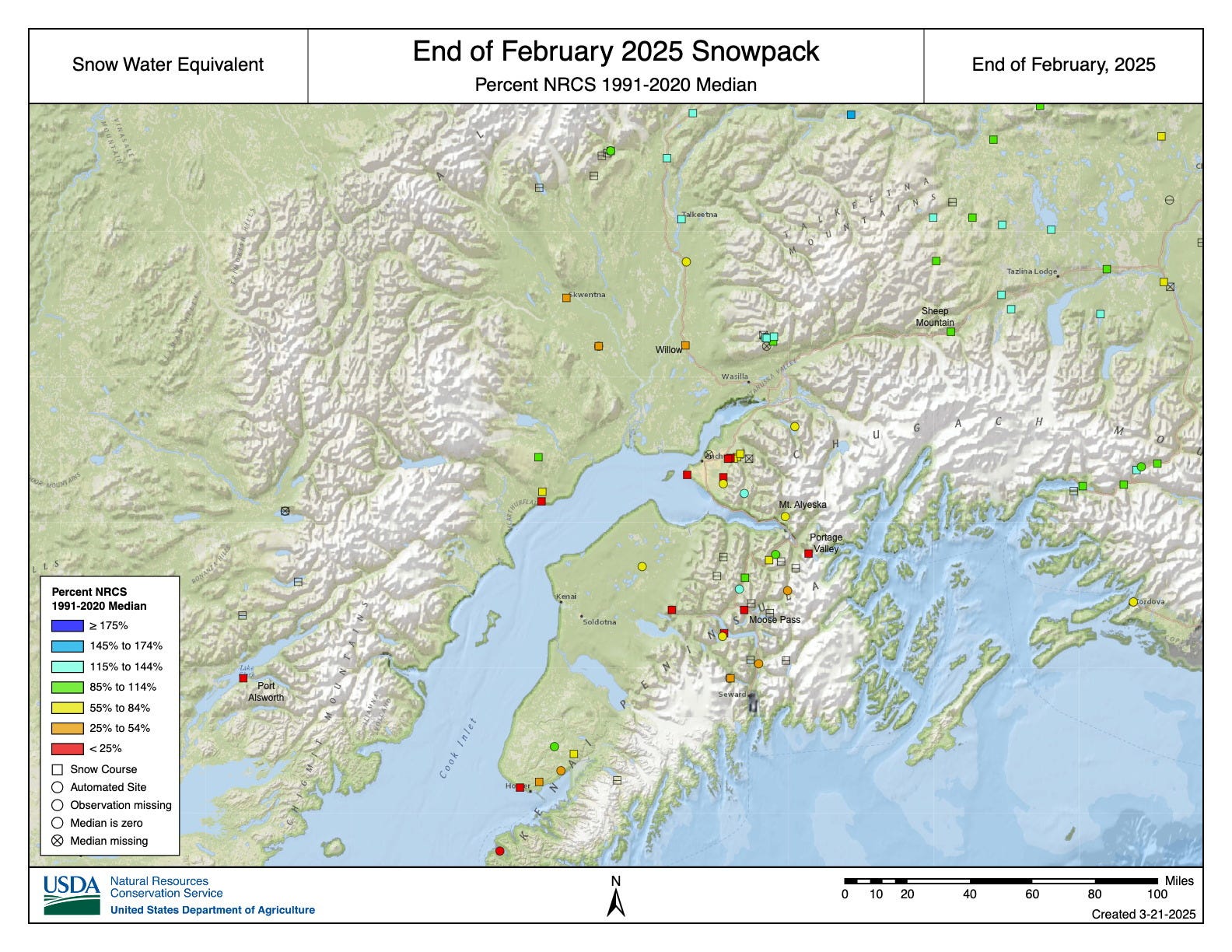 Southcentral Alaska's Mid-Winter Snow Drought
