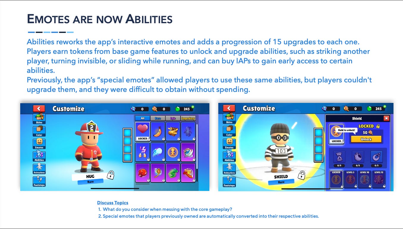 📈 Stumble Guys Adds LTV via Progression: 💰 Emote Abilities 💰