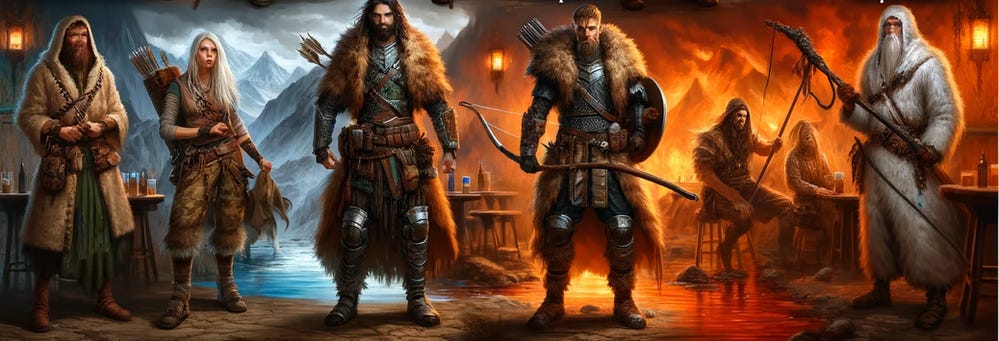 40 DND Barbarian Backgrounds - by Nick Shepley