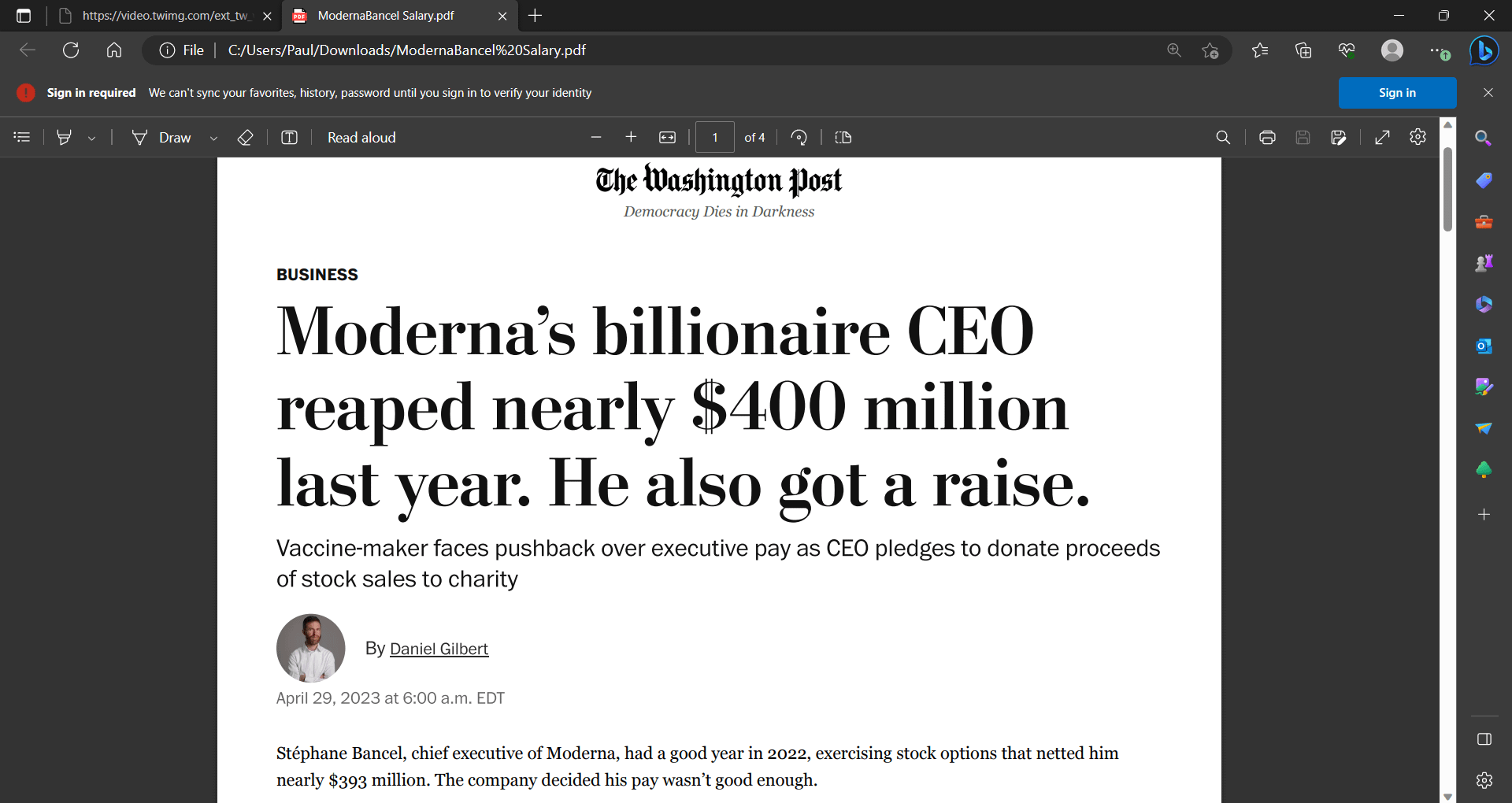 Moderna’s billionaire CEO reaped nearly $400 million last year. He also ...