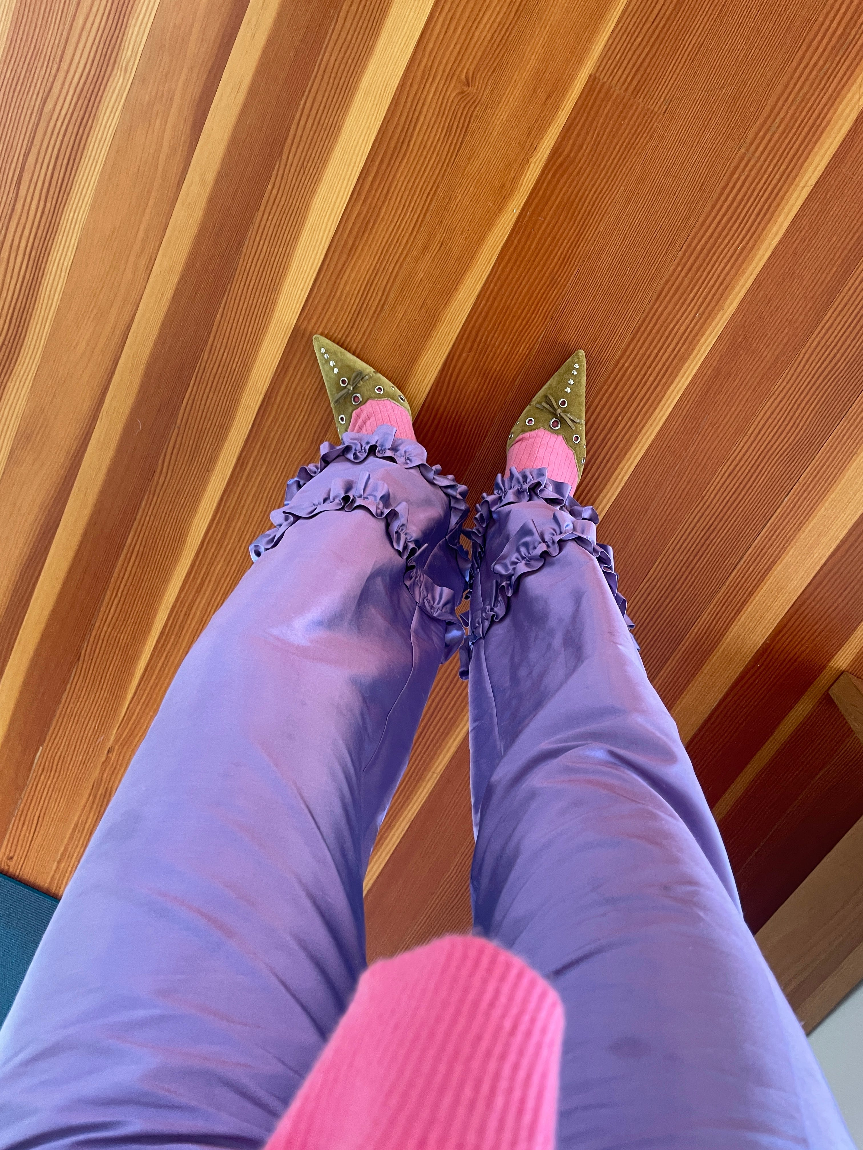 purple party pants! - by Viv Chen - The Molehill