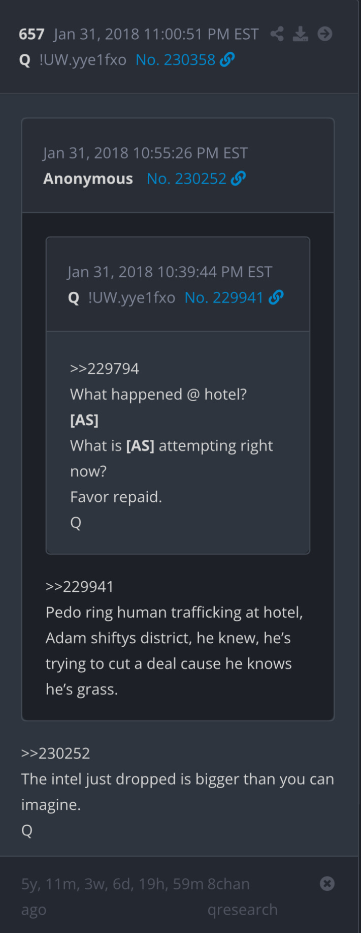 This Day in Q History: January 31 - by Major Kalhoun