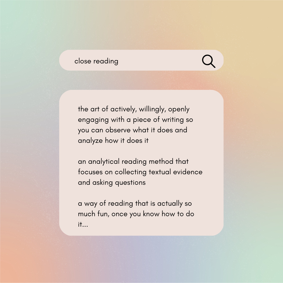 how to: what is close reading? - by haley larsen, phd