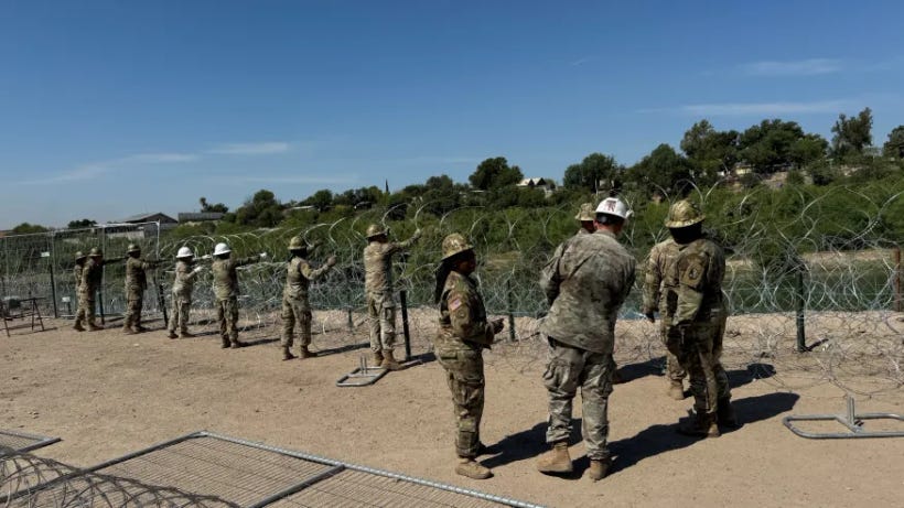 Texas Triples Razor Wire Barriers, Builds More Border Wall Panels ...