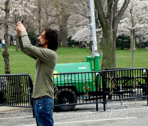Skinny Adrian Brody Loves Cherry Blossoms! - by Ken Layne
