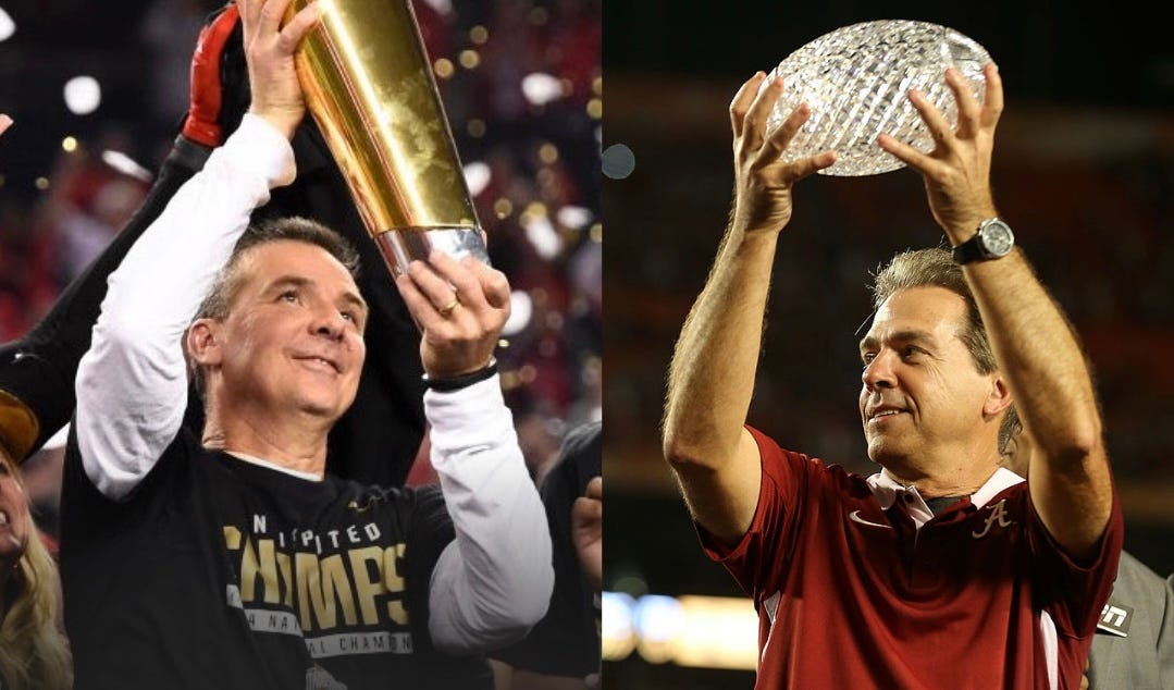 Fittingly, Urban Meyer and Nick Saban are going into the Hall of Fame ...