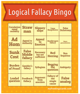 Making sense of the narrative with Logical Fallacy Bingo