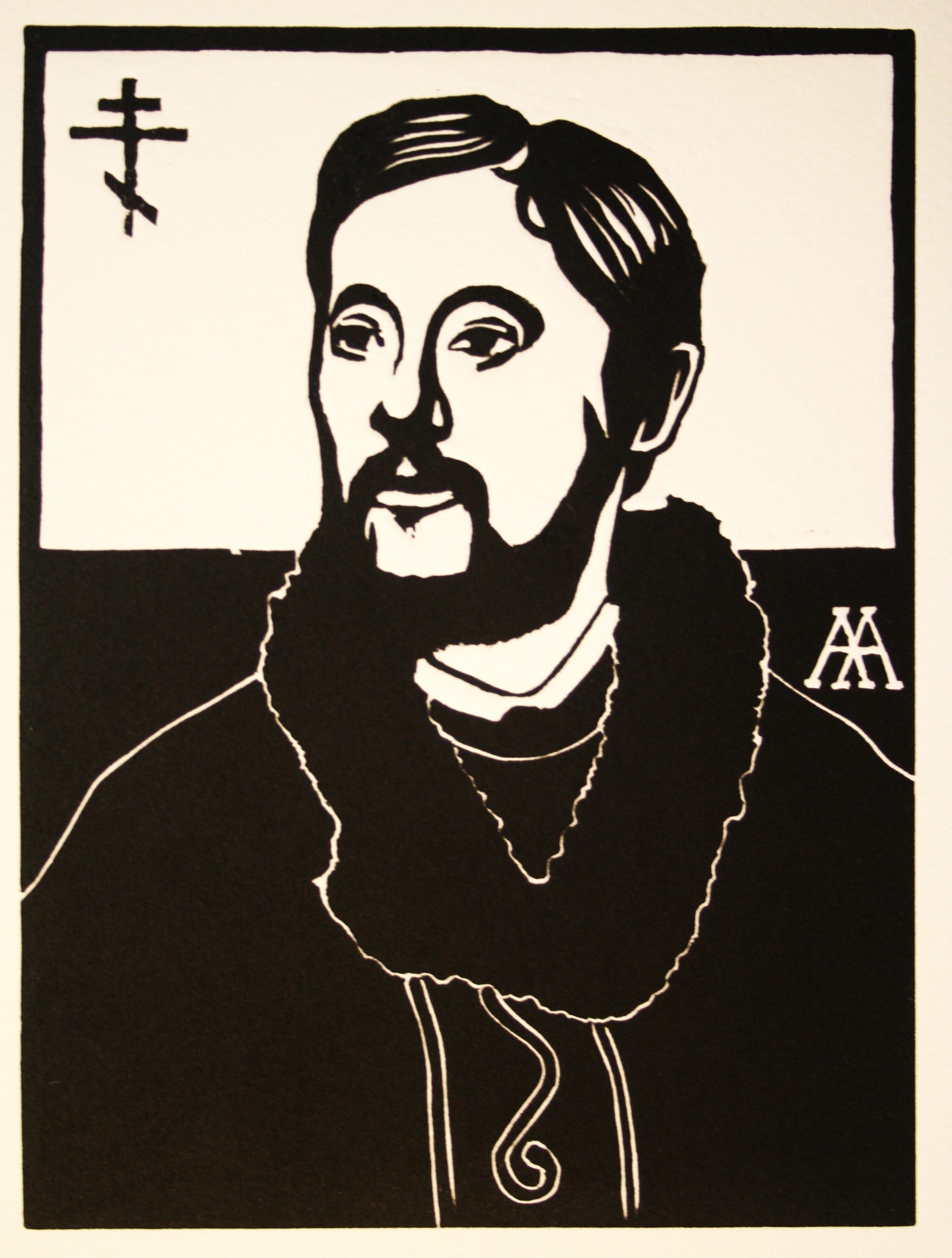 New linocut portraits launched 1 Jan. - Alexander Adams