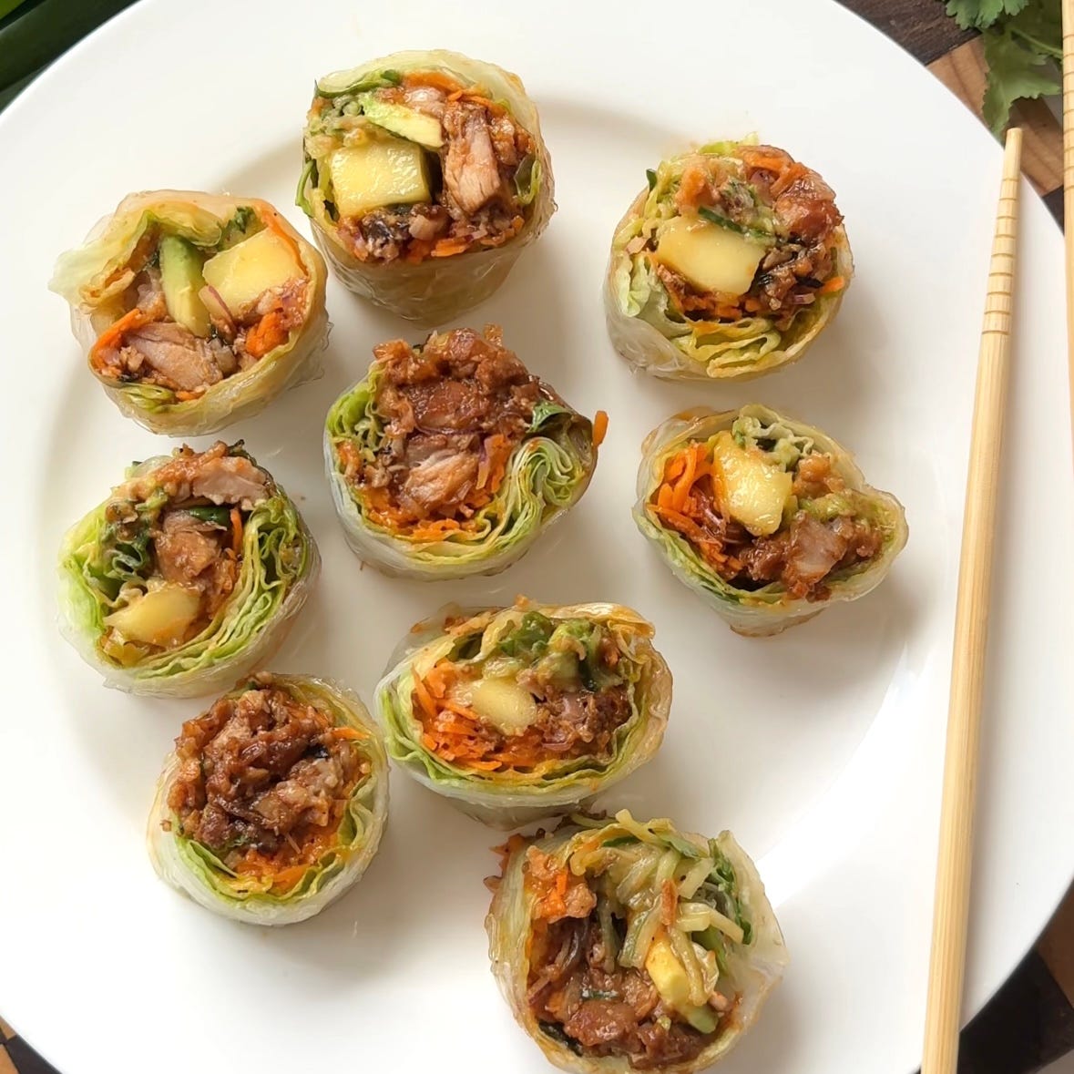 TERIYAKI CHICKEN SUMMER ROLL 🔥 - Recipes by Victoria