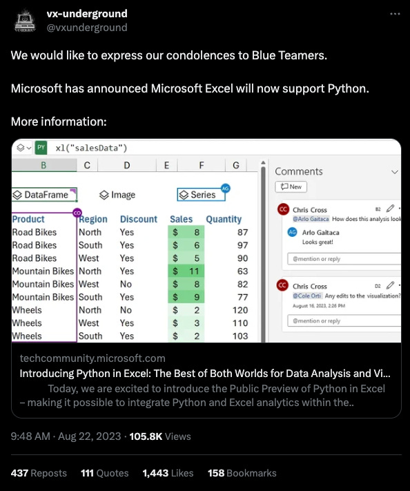 Detection Engineering Weekly #37 - 🤠 There's a snake in my spreadsheet 🤠