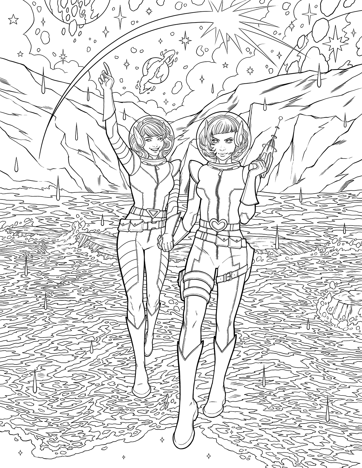 Space Girls - by Jen Bartel - JENBARTEL.CLUB 🌈