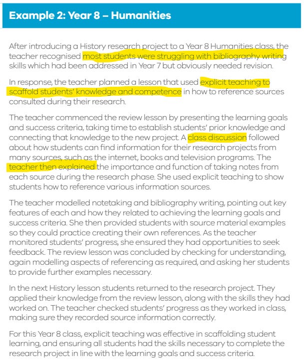 Explicit teaching in Victoria - by Trisha Jha