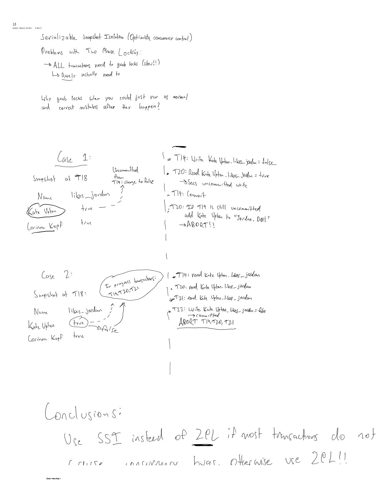13: Serializable Snapshot Isolation - by Jordan Epstein