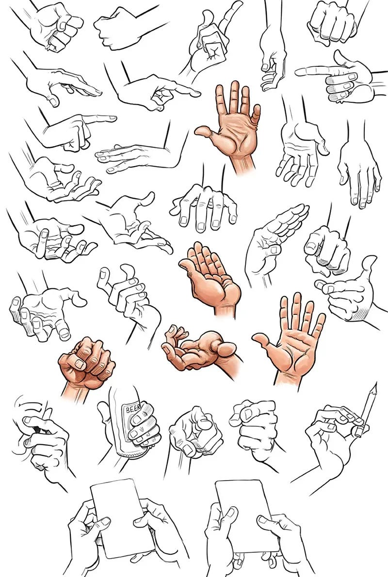 How To Draw Hand Poses Step By Step