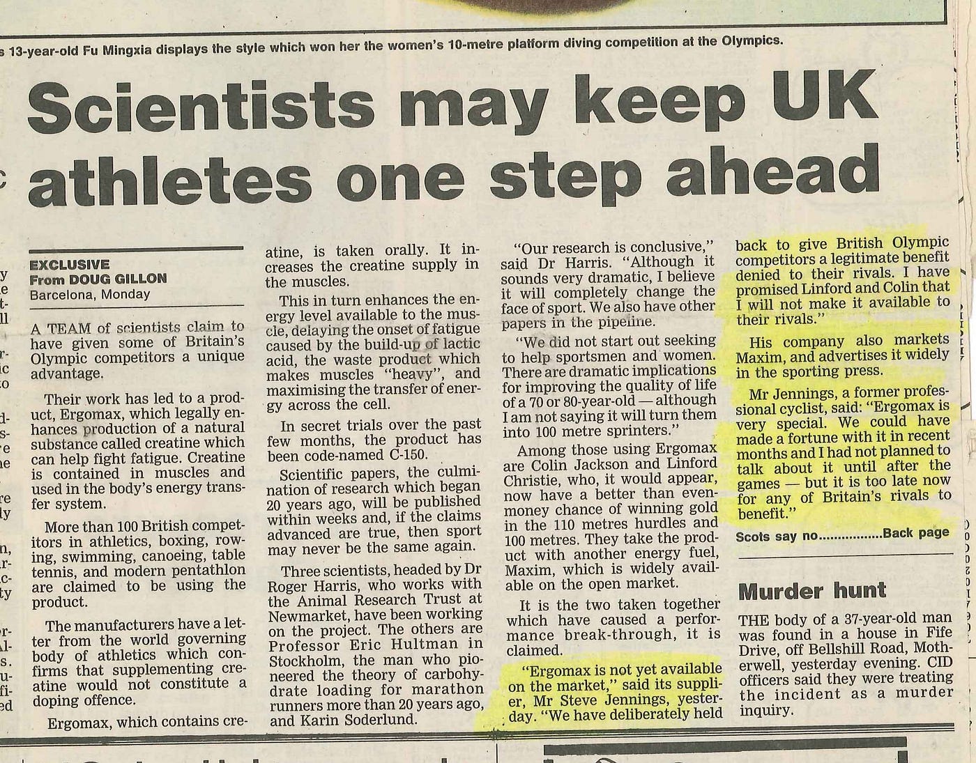 The Untold Story Behind Creatine, and How I Played a Pivotal Role In It ...