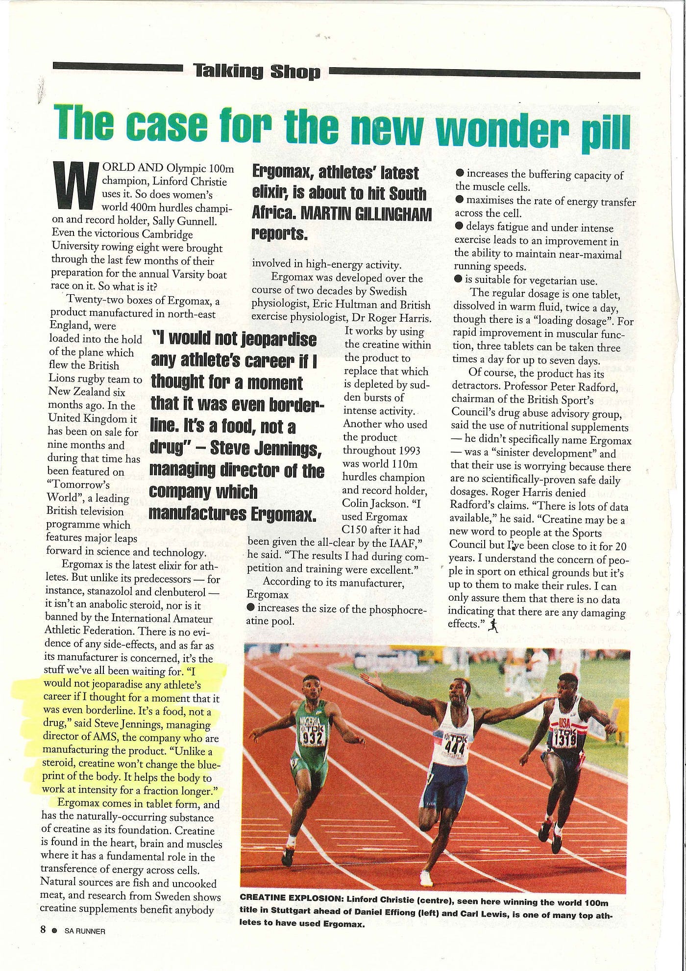 The Untold Story Behind Creatine, and How I Played a Pivotal Role In It ...