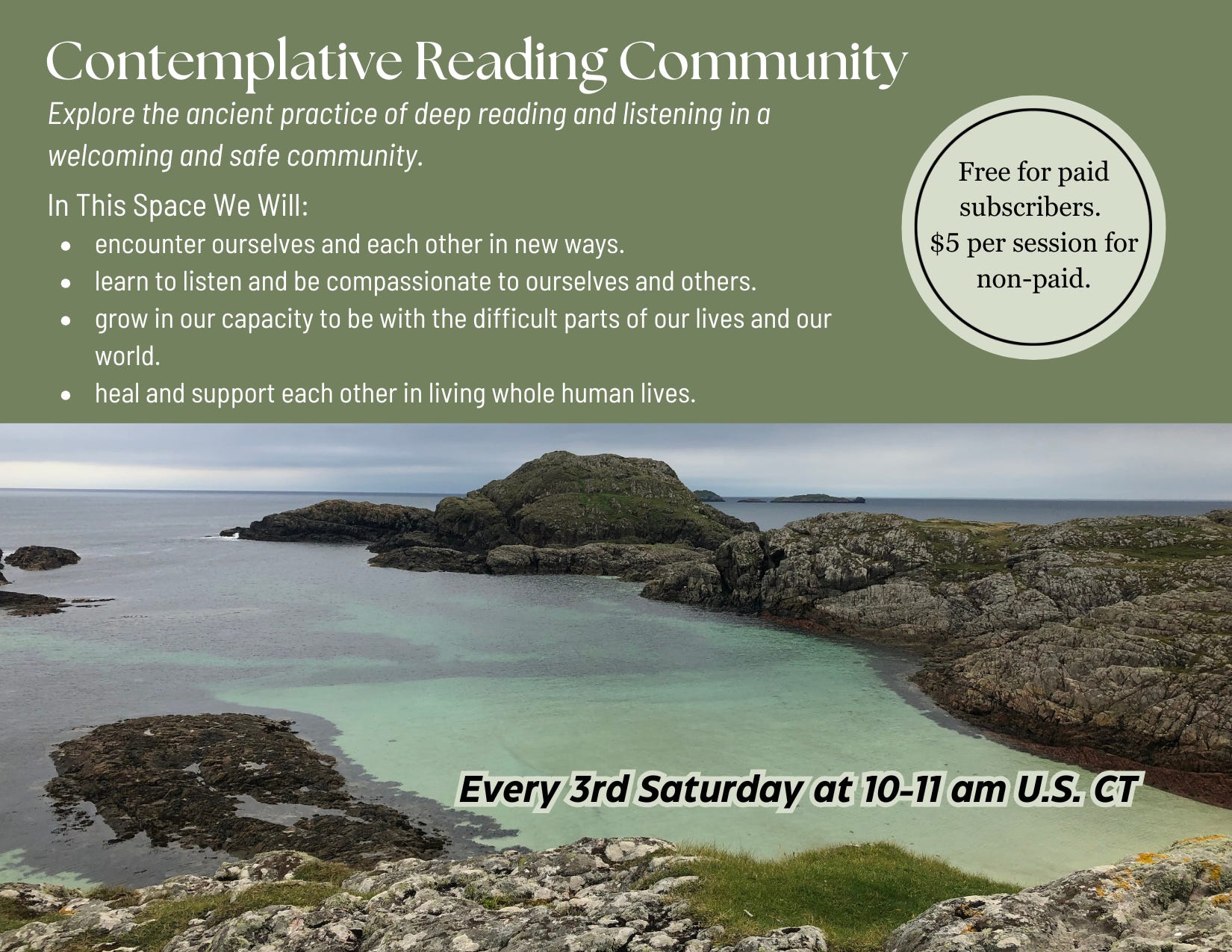 Contemplative Reading Community - by Emily Conway