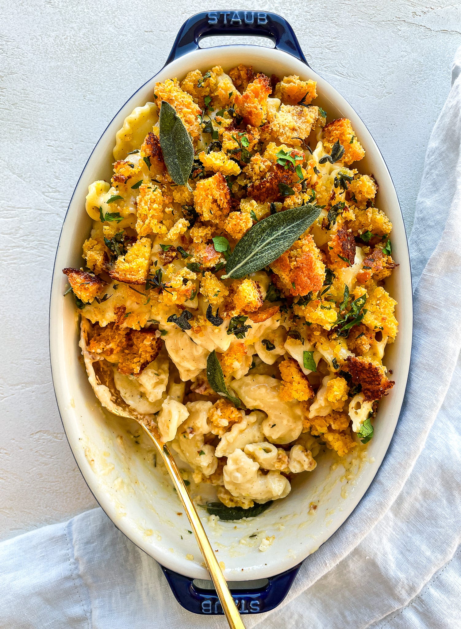 stuffing mac & cheese - by Meryl Feinstein