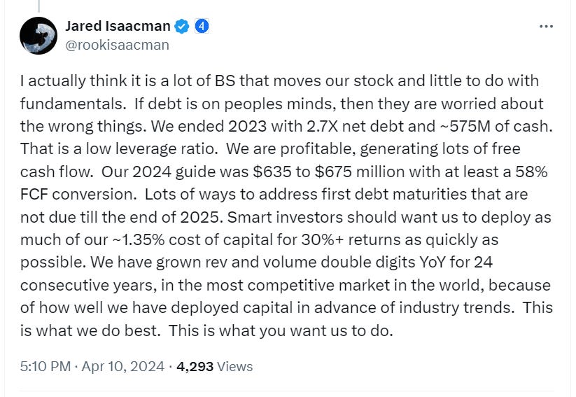 Mini deep dive on Shift4 Payments (FOUR) - by Jonah Lupton