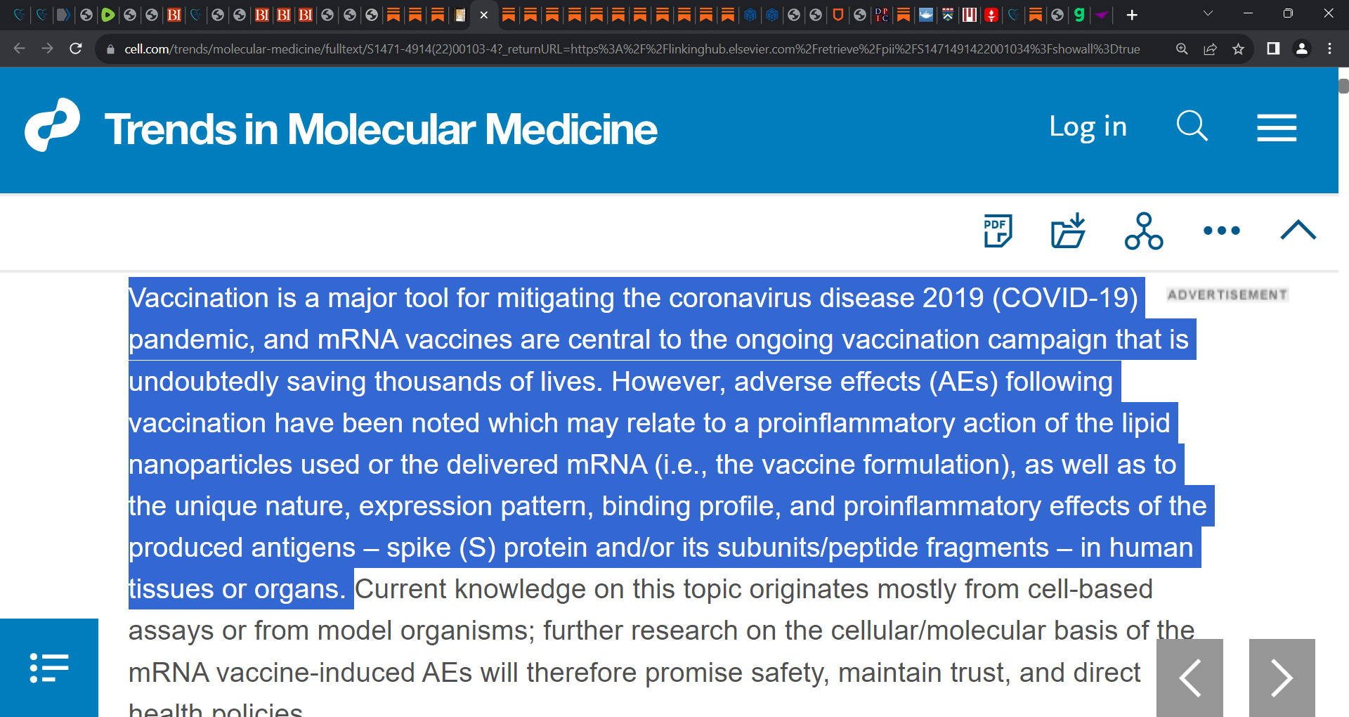 Trougakos et al. schematic (on the mRNA technology spike protein ...