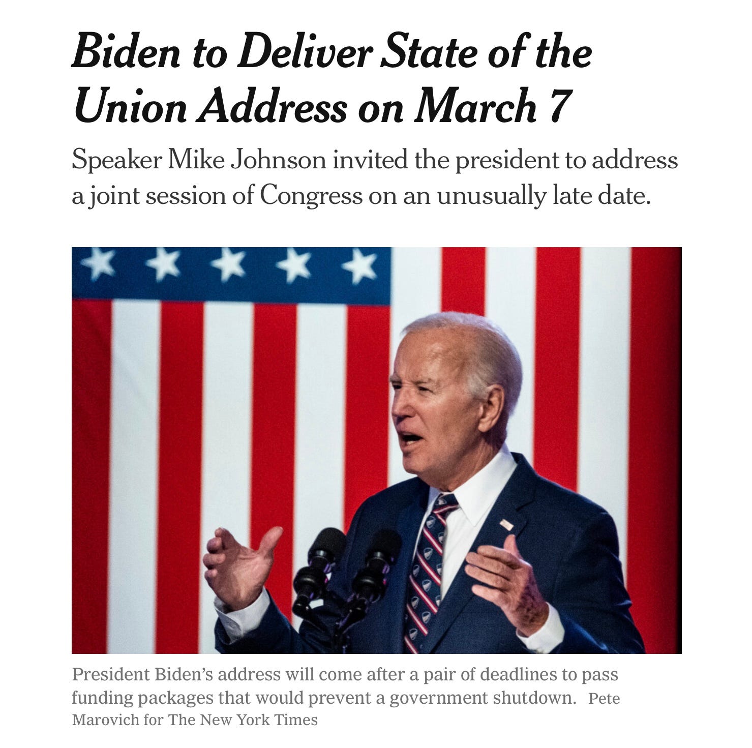 It’s SOTU time again. No malarkey! It’s March 7.
