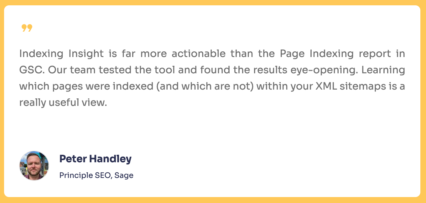 Indexing Insight is Now Live! - by Adam Gent