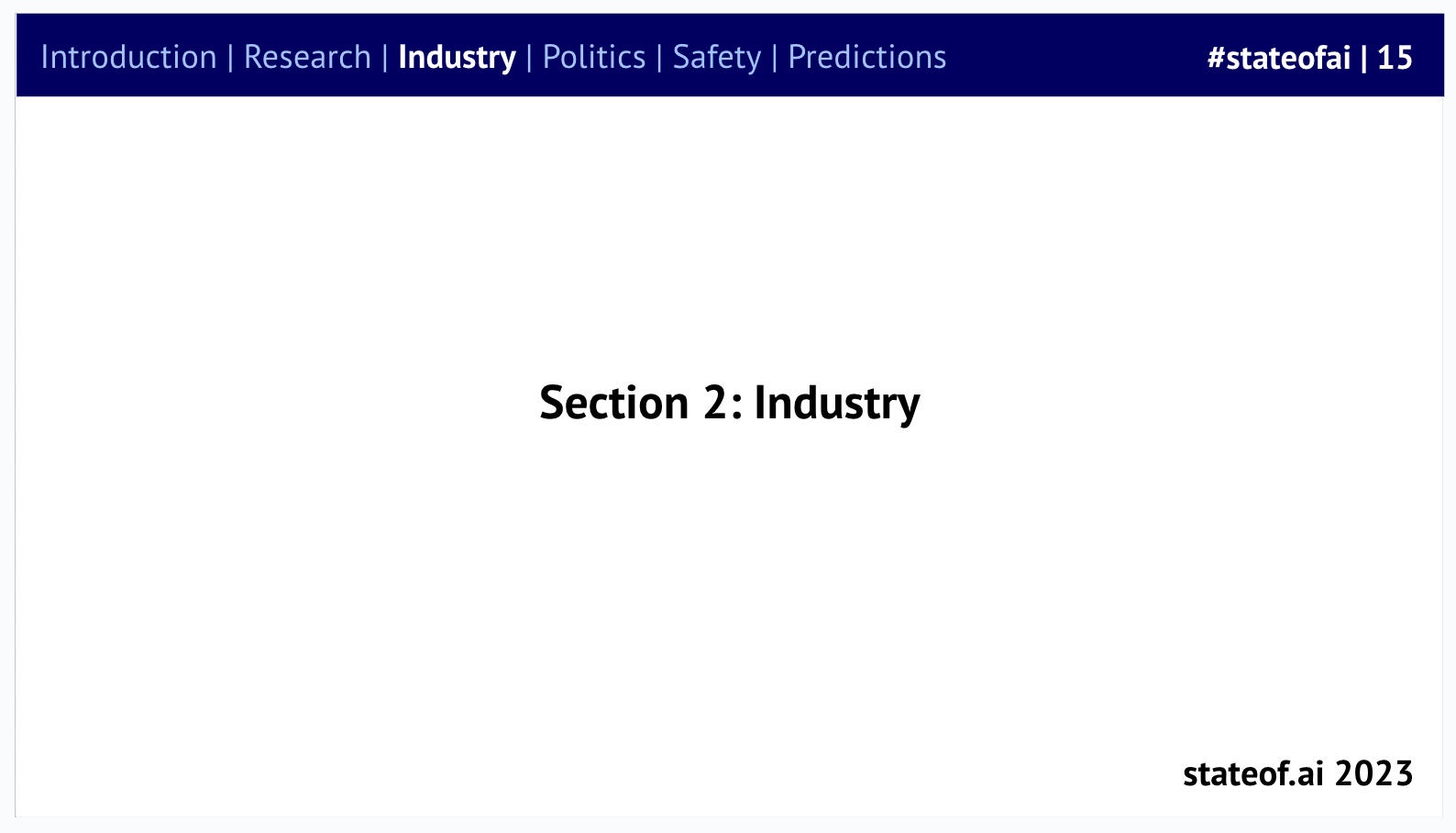 State of AI 2023: the abridged edition