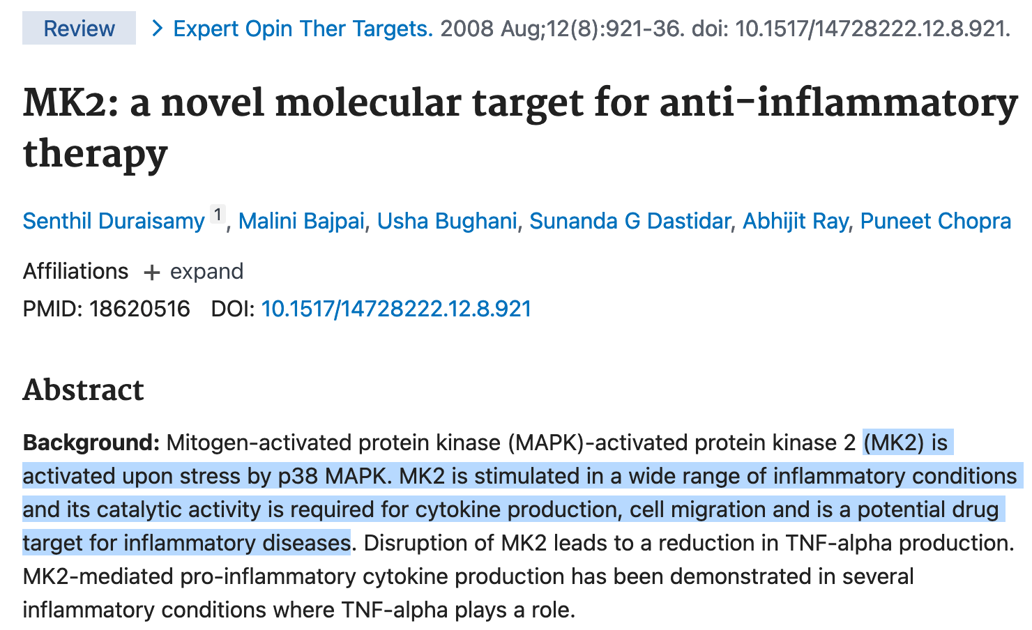 ATI-2231 (MK2 inhibitor) - Molecular Sherlock
