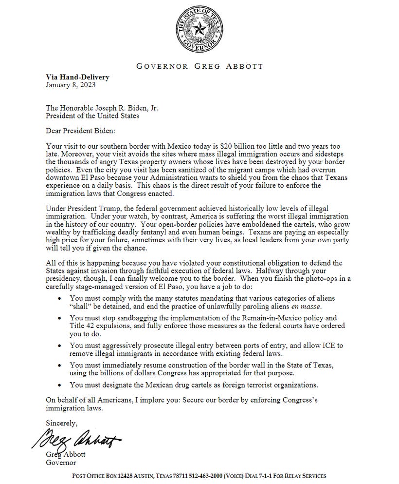 Texas Governor Issues Statement On The State's "Constitutional Right To ...