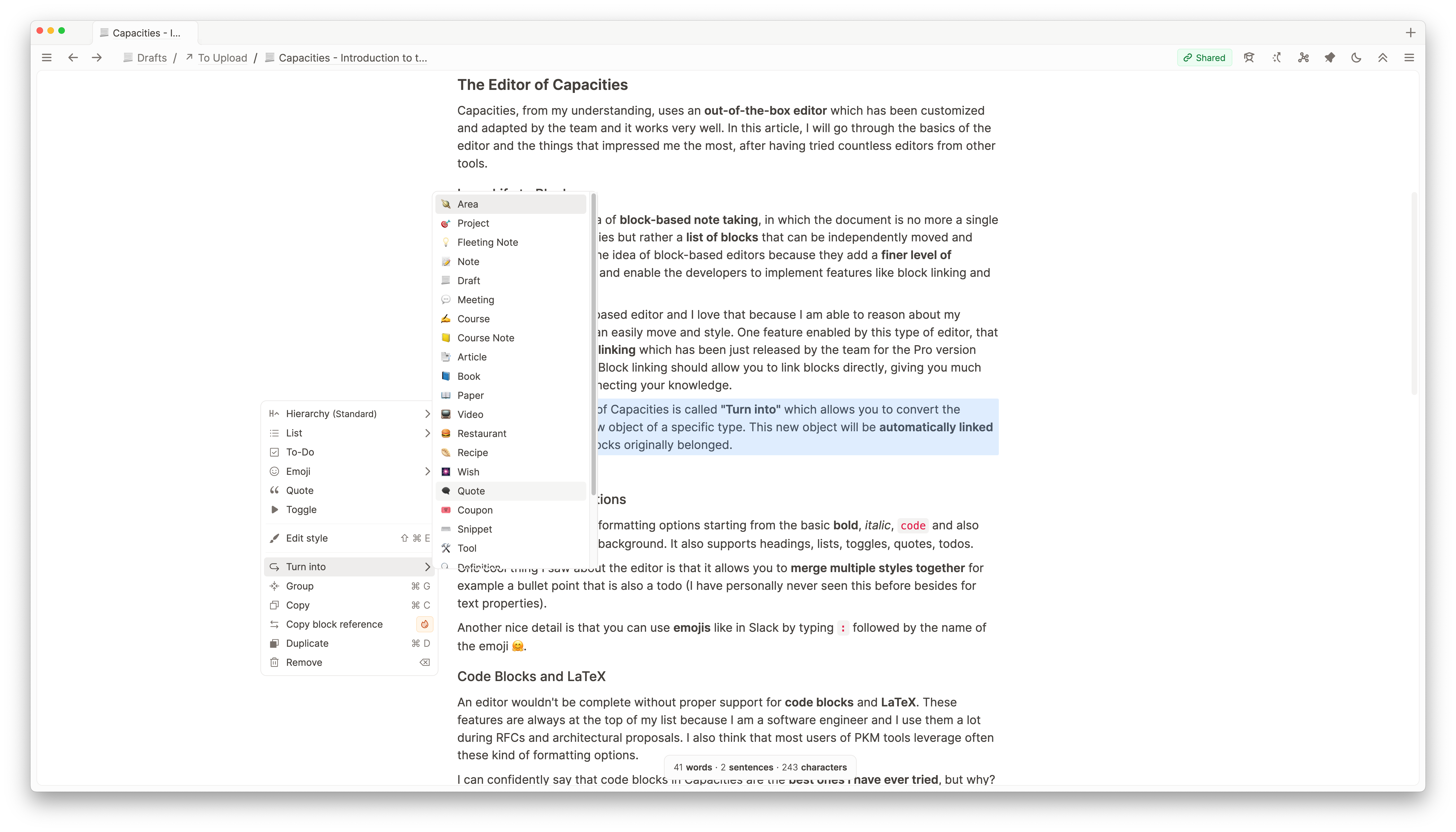 Capacities - Introduction to the Block-Based Editor